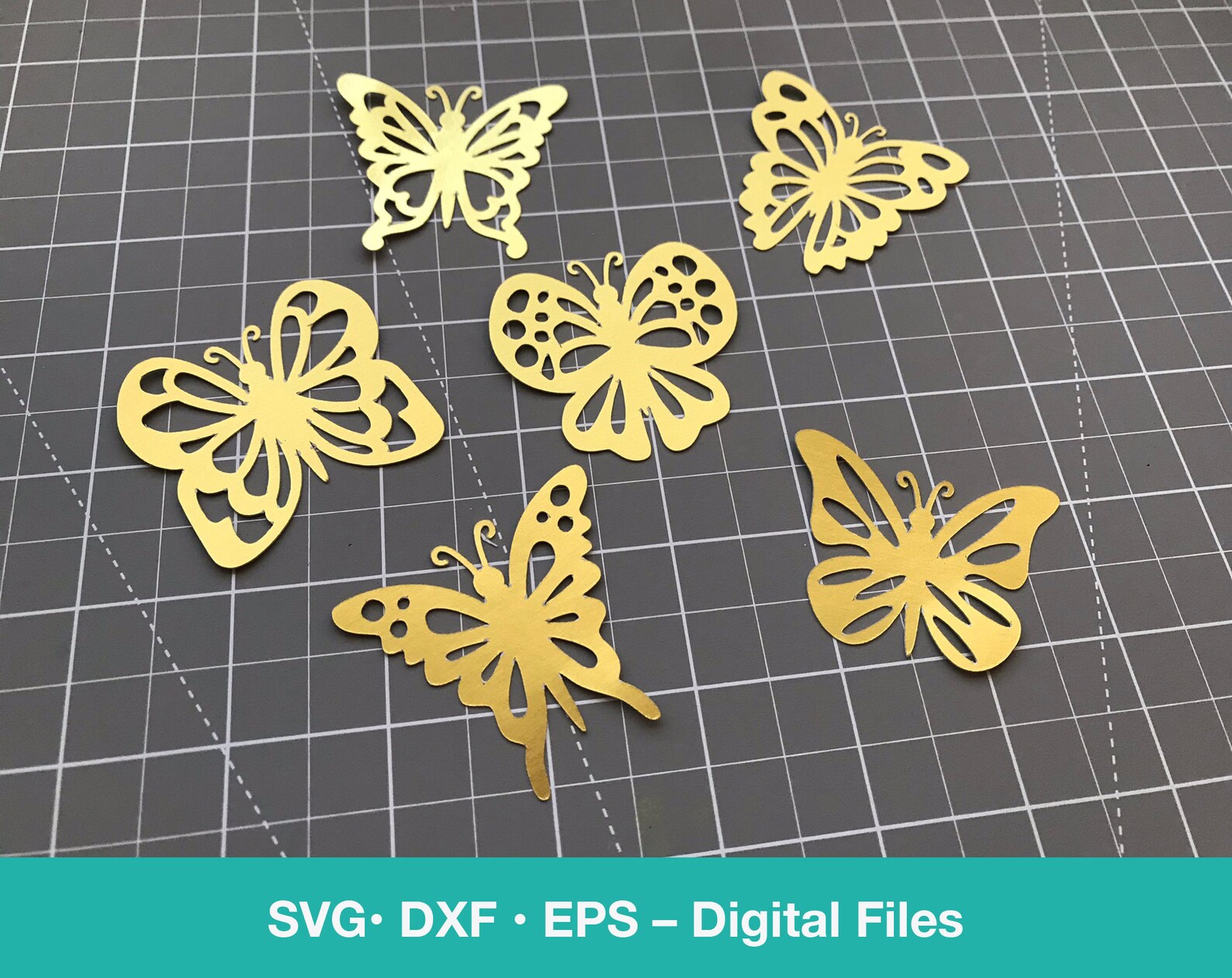 6 Lace Butterfly SVG Cupcake Topper Garden Party Wall Decor | Etsy