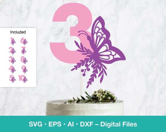 Number 4 With A Butterfly