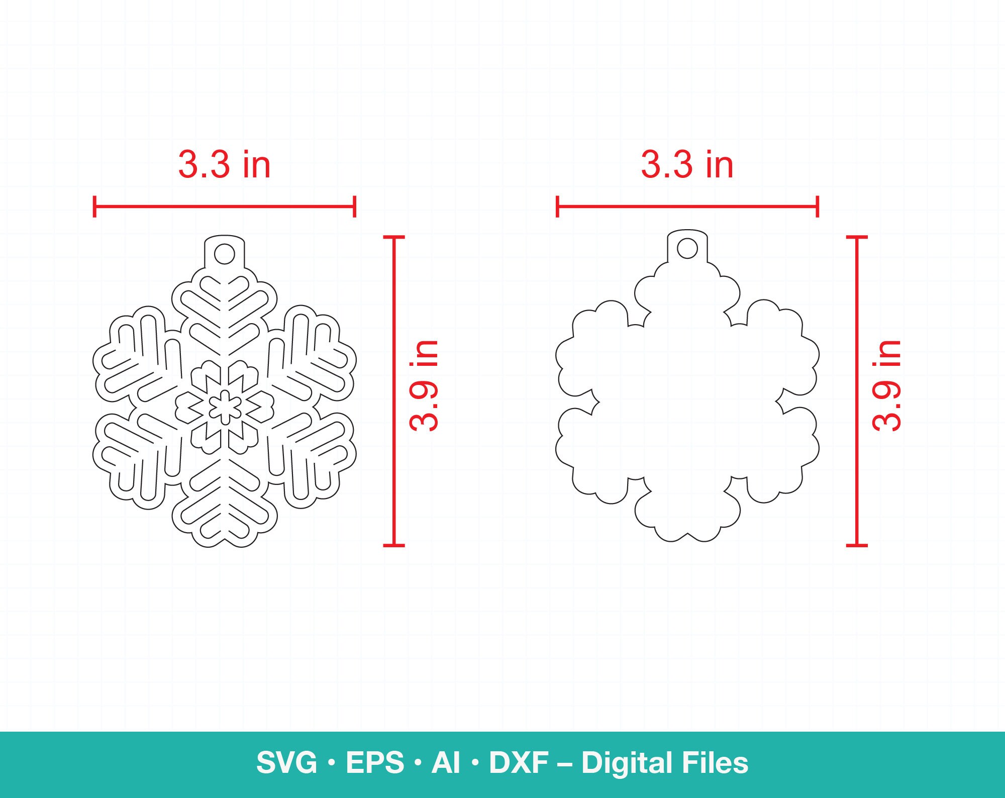 SVG 3D Snowflake Christmas Gift Tag Winter Onederland Decor - Etsy