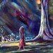 Tree Girl Painting Acrylic Landscape Original Artwork on Canvas 12x16 ...