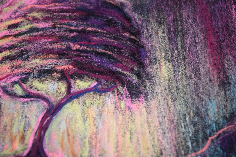 Tree Painting Original Soft Pastel Abstract Ladnscape Modern - Etsy