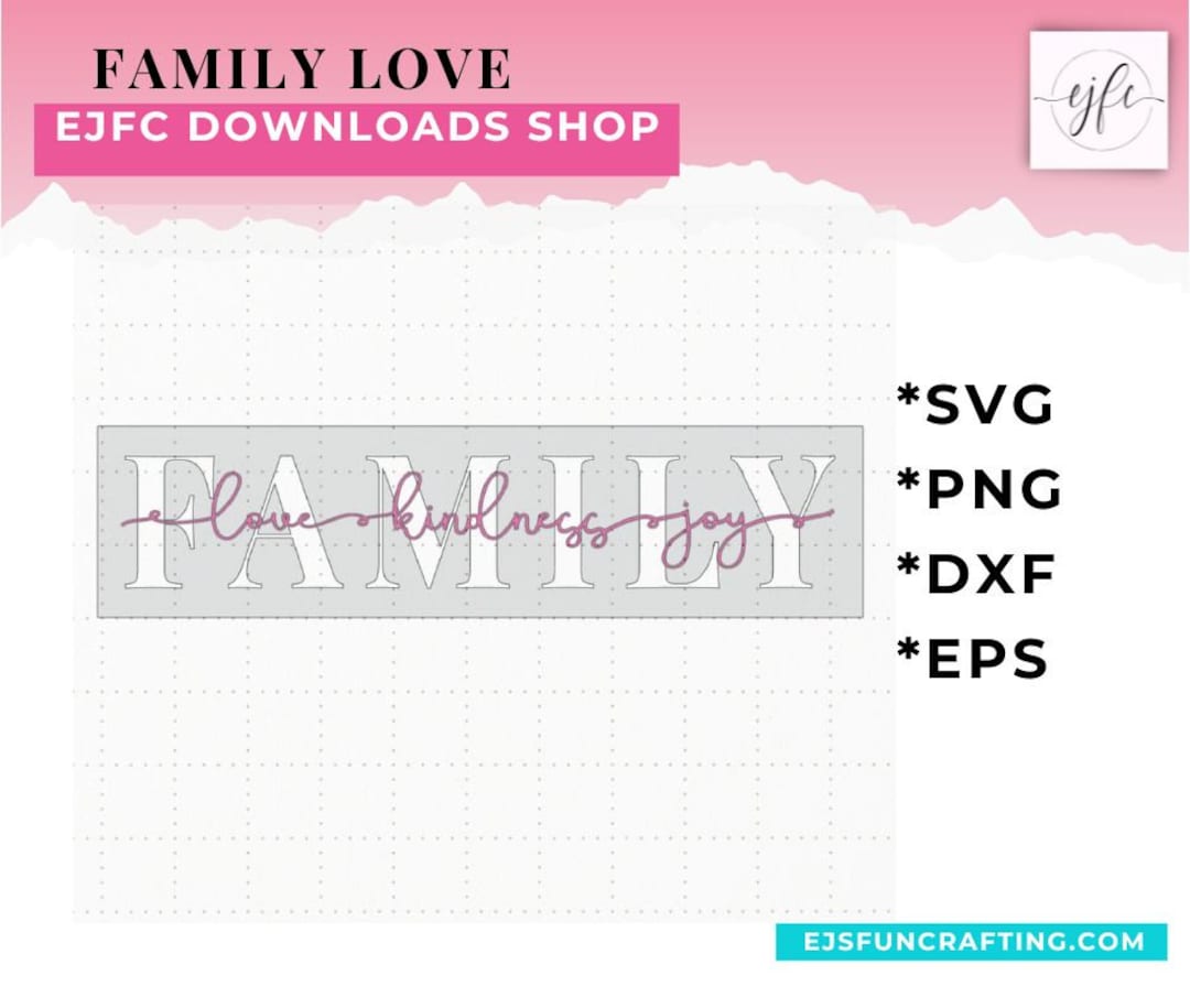 Family Love Stencil File - Etsy