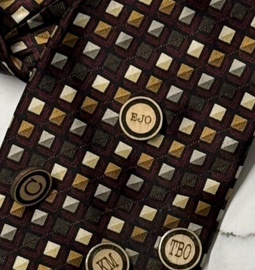 Custom Wood Engraved Tie Pin - Etsy