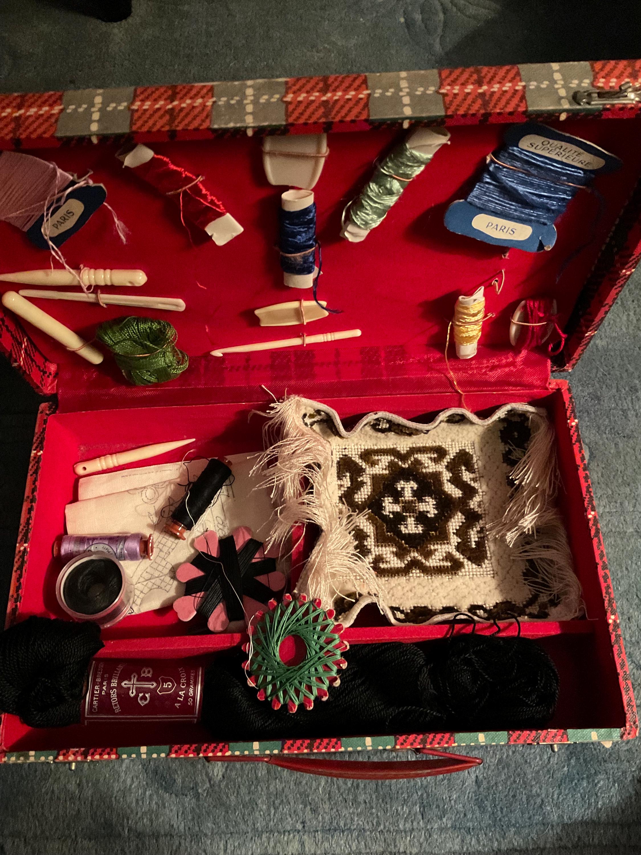 Vintage Children’s Sewing Box With Contents Vintage - Etsy