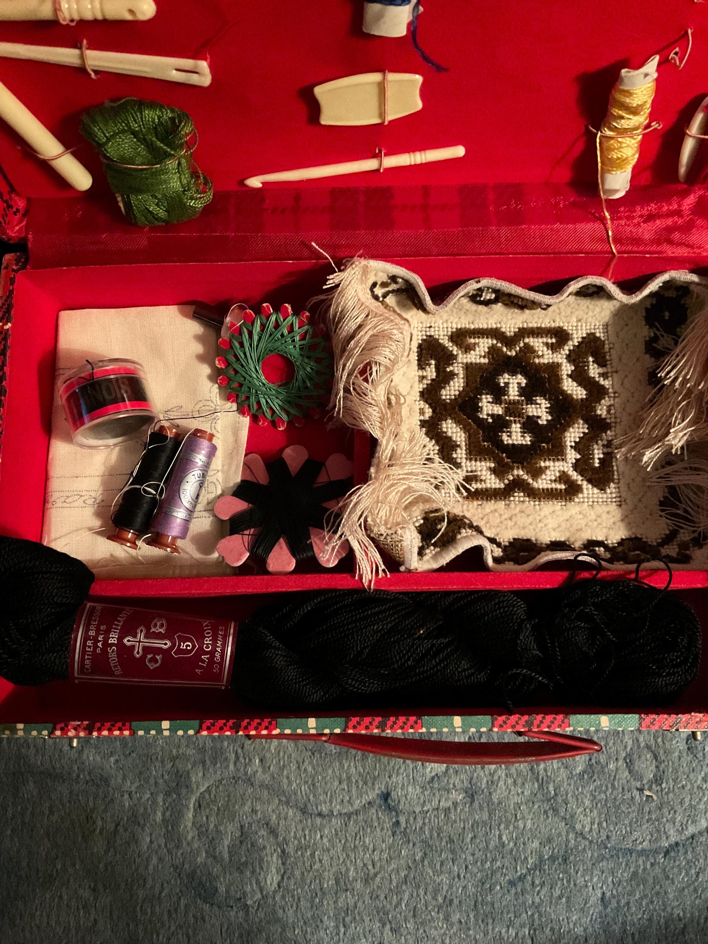 Vintage Children’s Sewing Box With Contents Vintage - Etsy