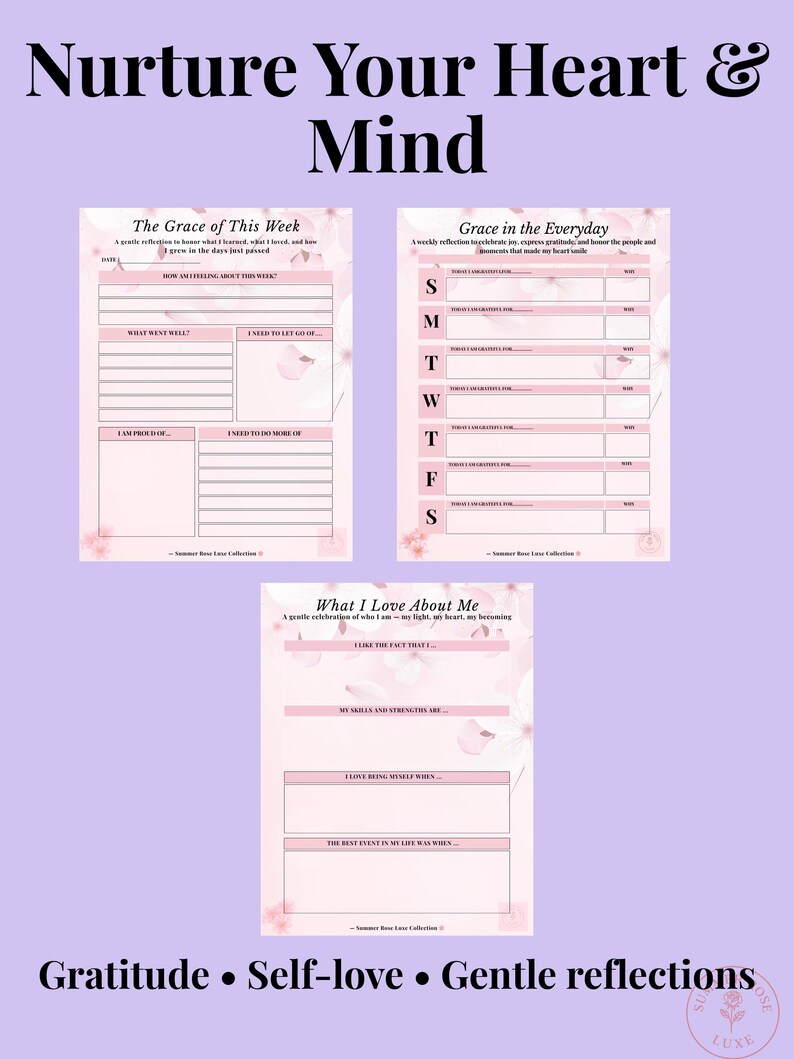 Printable 2026 Mindfulness & Mental Health Journal | Anxiety Tracker ...