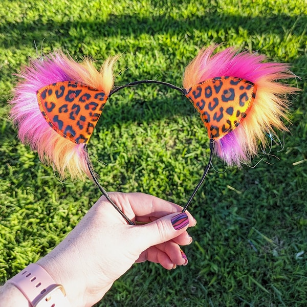 Leopard Print Kitty Cat Ears - Etsy