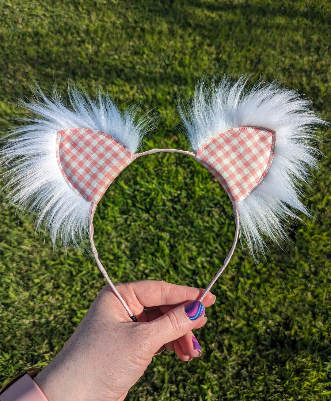 Pink Gingham Kittycorn Ears, Barbie Inspired Cat Ears, Barbie ...