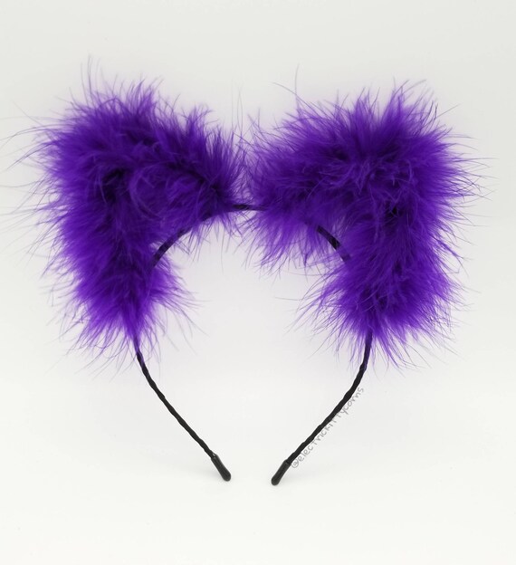 Purple Fluffy Cat Ears Electric Kittycorn Bewitched Fluffs - Etsy