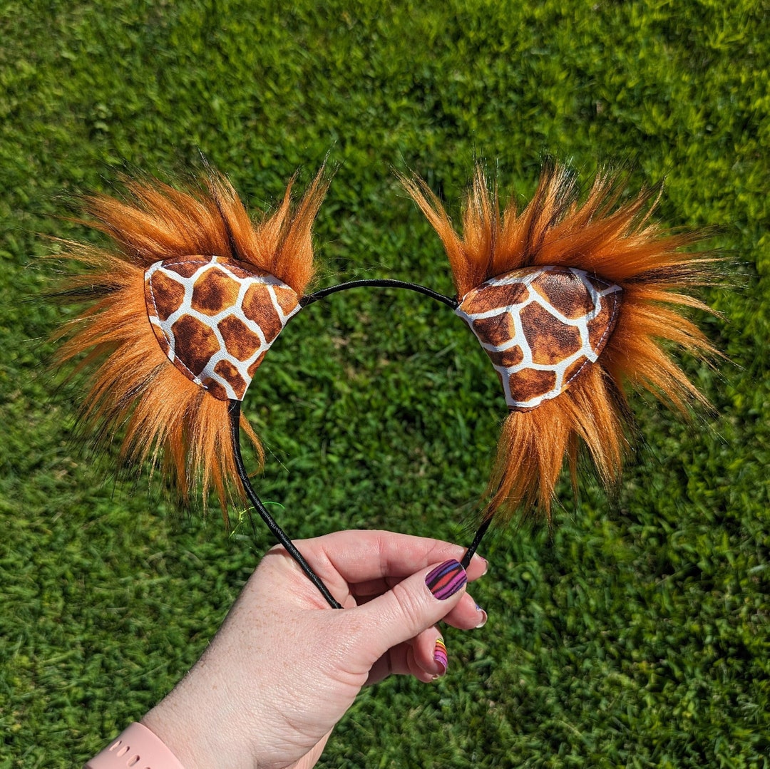 Giraffe Ears, Giraffe Print Cat Ears, Neckbreaker Kittycorn Ears ...