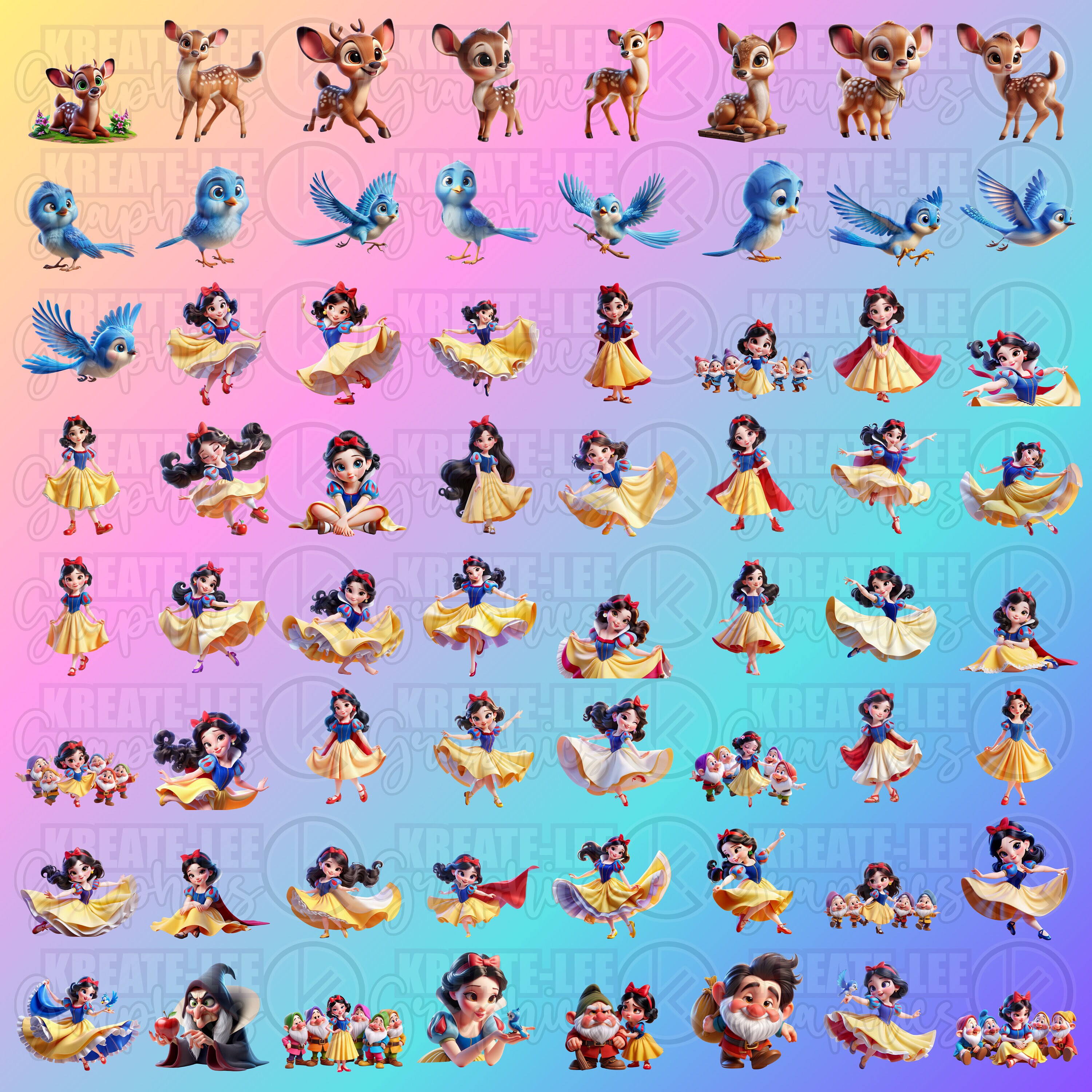 Princess Snow White Clipart Commercial Use DIY Gifts & Crafts Plus ...