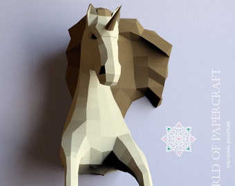 Unicorn papercraft | Etsy