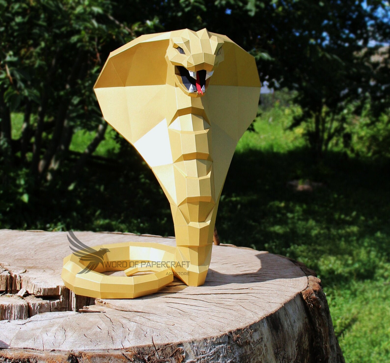 Cobra Snake Low Poly PDF Template Low Poly Paper Cobra | Etsy