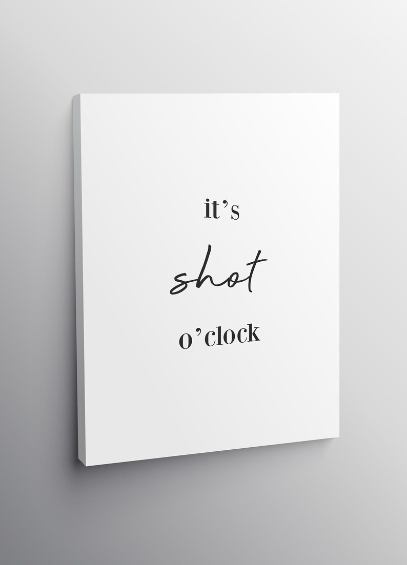 Shot O Clock Alcohol Wall Art Bar Wall Art Alcohol Gifts | Etsy