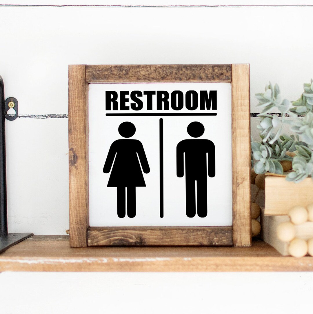 Restroom Rustic Farmhouse Handmade and Hand Painted - Etsy