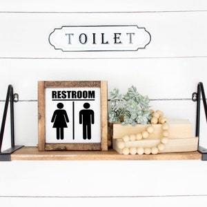Restroom - Rustic, Farmhouse, Handmade and Hand Painted Bathroom/toilet ...