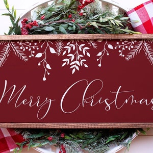 Merry Christmas - Rustic, Farmhouse, Handmade and Hand Painted, Festive ...