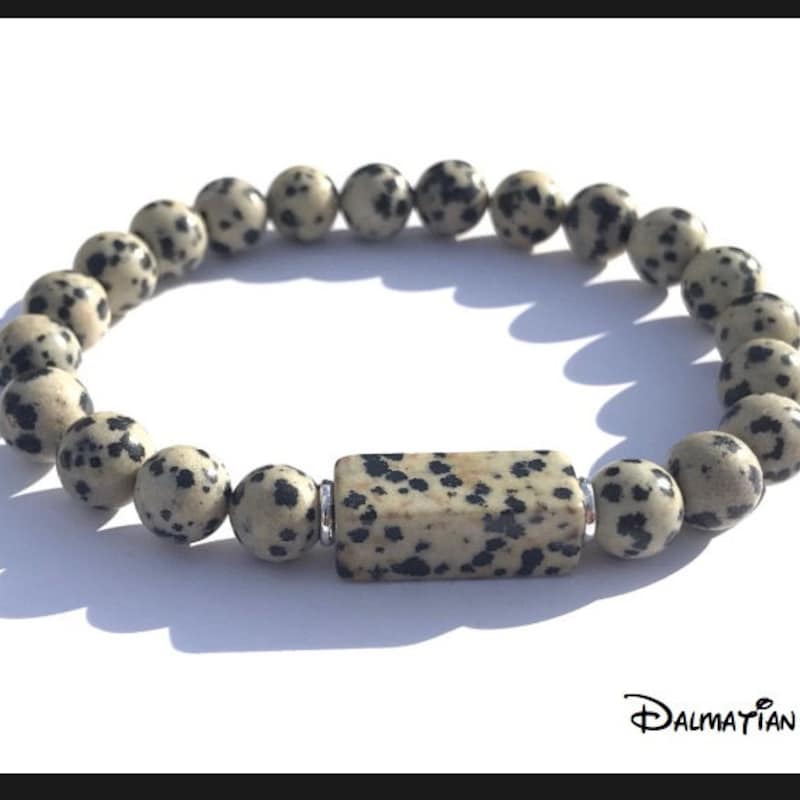 Dalmation Jasper Bracelet - Etsy