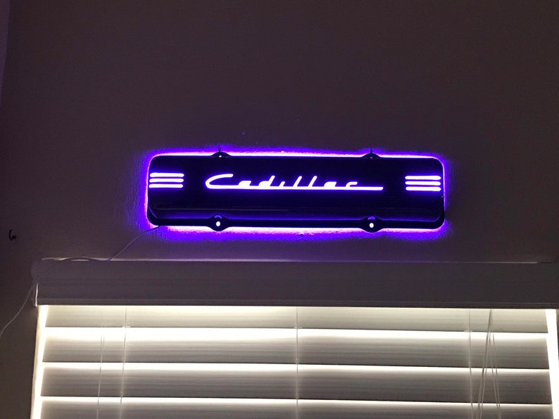 Cadillac V8 Script Valve Cover Light RGB LED With Remote - Etsy