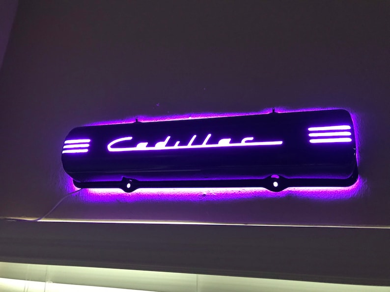 Cadillac V8 Script Valve Cover Light RGB LED With Remote - Etsy