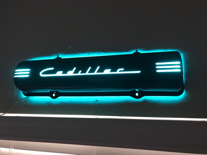 Cadillac V8 Script Valve Cover Light RGB LED With Remote - Etsy