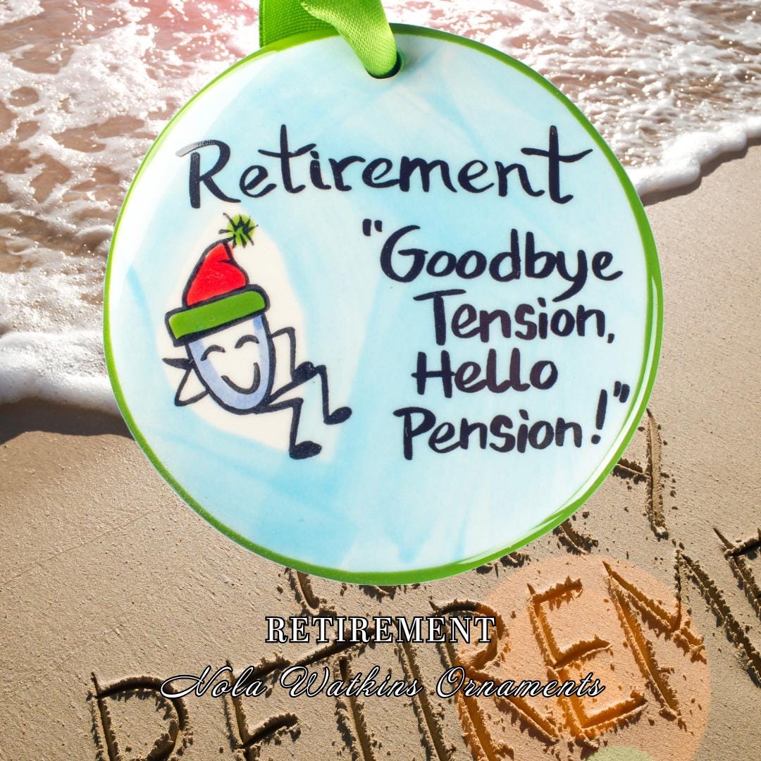 Custom Handpainted Retirement Ornament With Gift Box | Whimsical ...