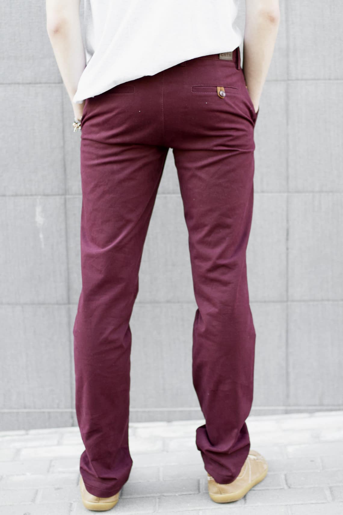 Wine Red Chinos Limited Edition Burgundy Chinos Business - Etsy
