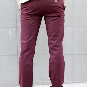 Wine Red Chinos - Limited Edition | Burgundy Chinos, Business Casual ...
