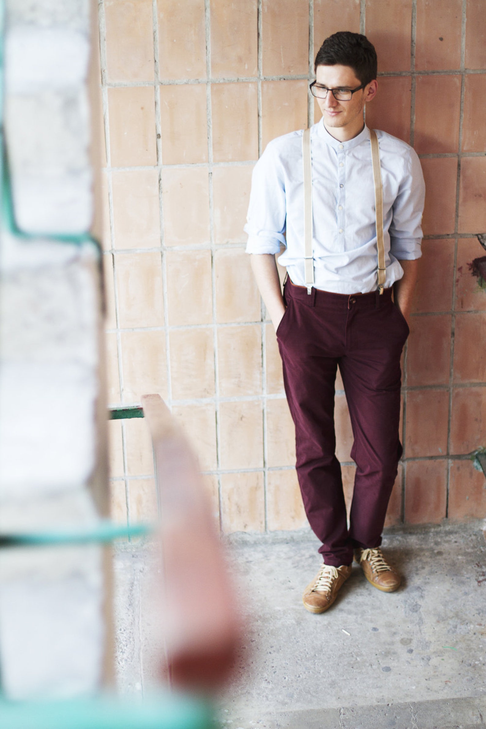 Wine Red Chinos Limited Edition Burgundy Chinos Business - Etsy