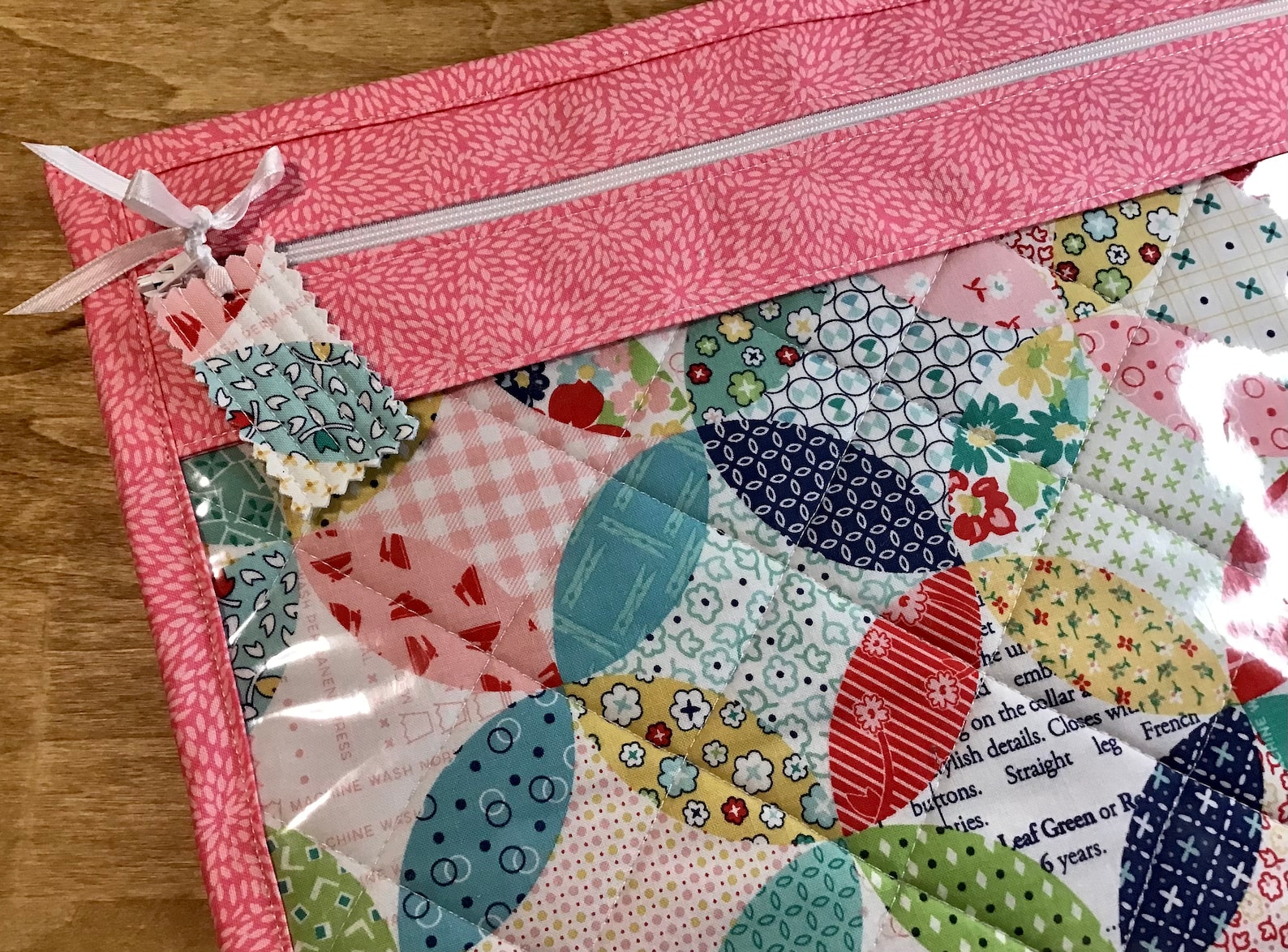 Cross Stitch Vinyl Front Project Bag Vinyl Fresh Laundry Print - Etsy