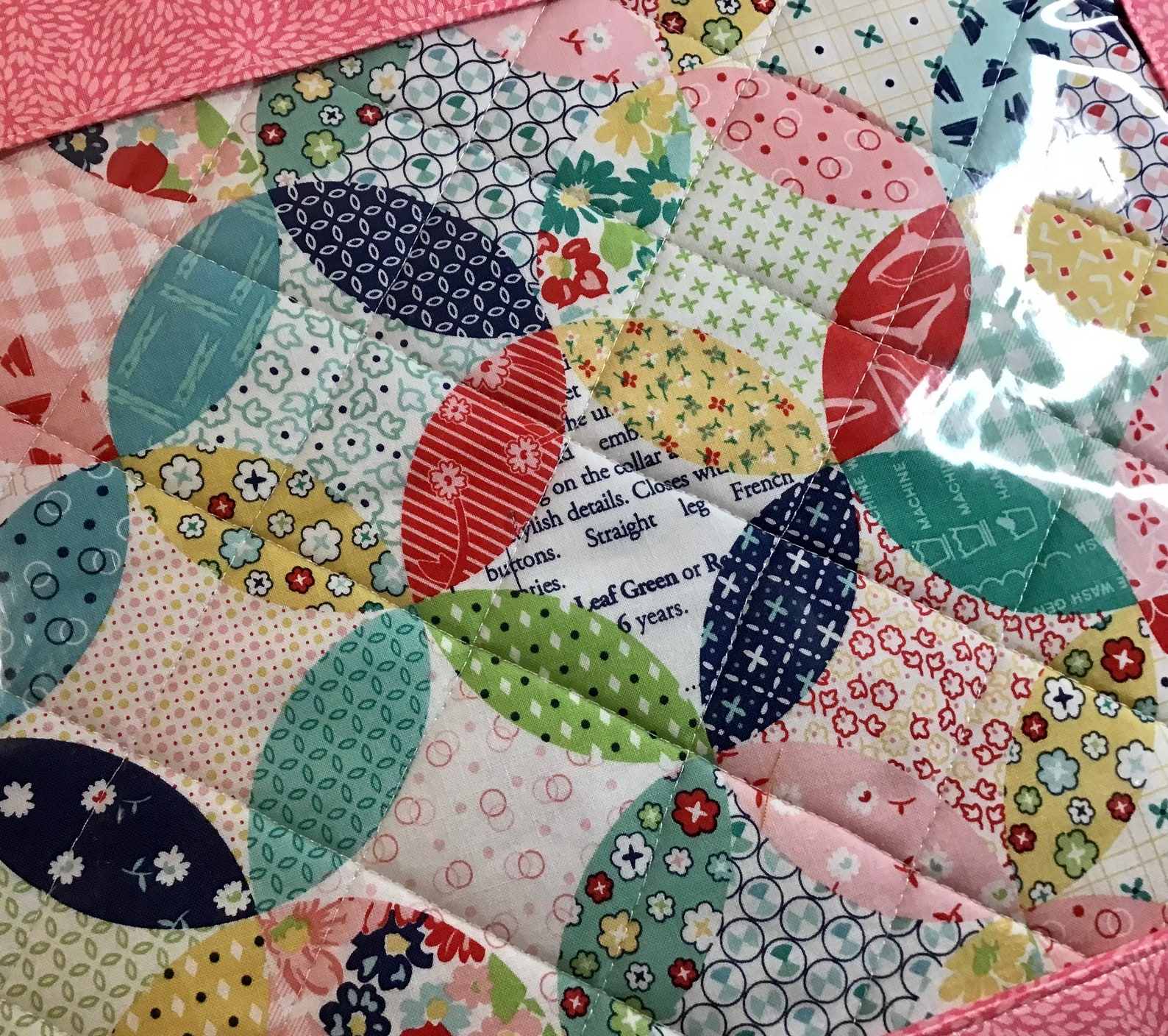 Cross Stitch Vinyl Front Project Bag Vinyl Fresh Laundry Print - Etsy