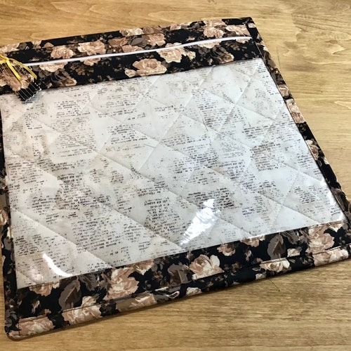 Cross Stitch Vinyl Front Project Bag Vinyl Fresh Laundry Print - Etsy