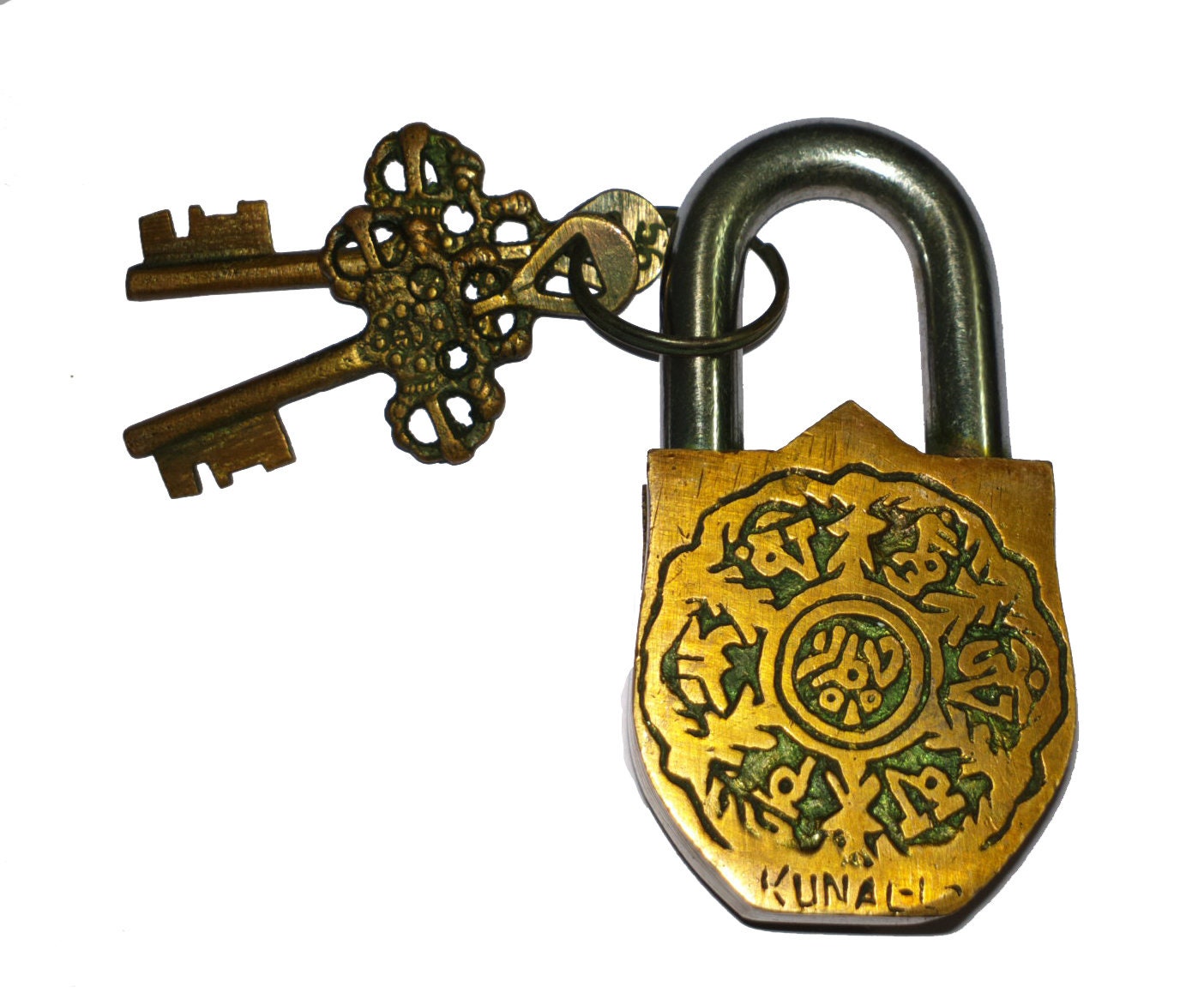 Unusual Vintage Style Padlock Tibetan Demon Design Padlock Home Decor ...