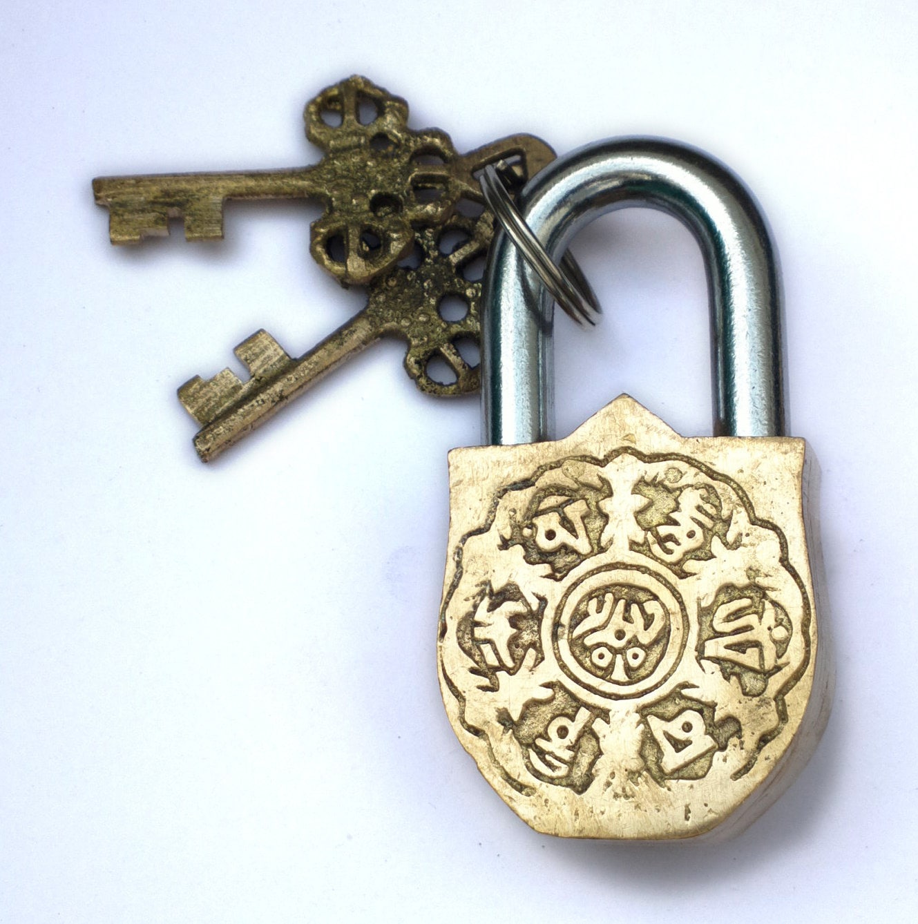 Unusual Vintage Style Padlock Medicine Buddha Padlock With Om - Etsy