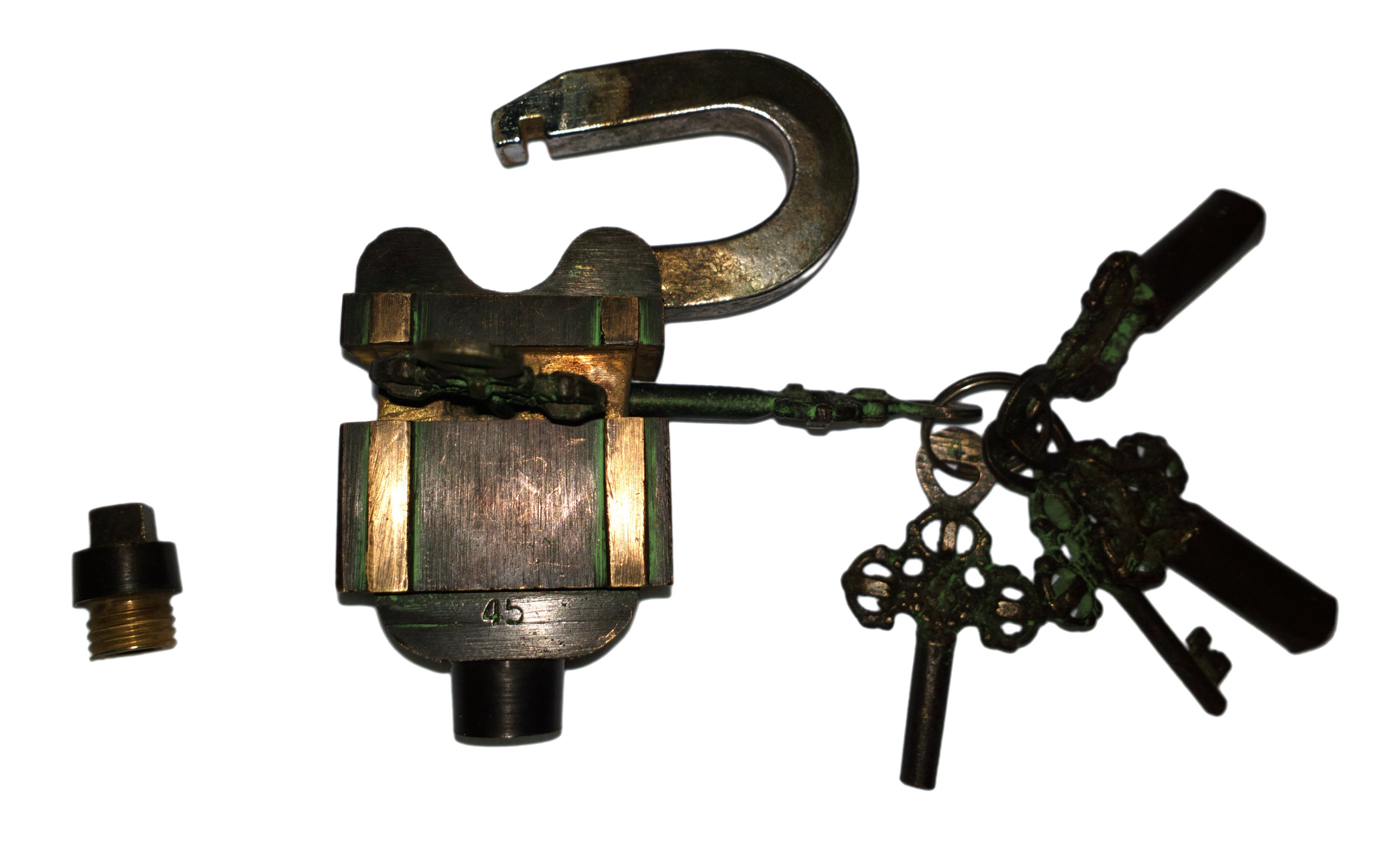 Unusual Brass made TRICKY PUZZLE Padlock with 6 keys with | Etsy