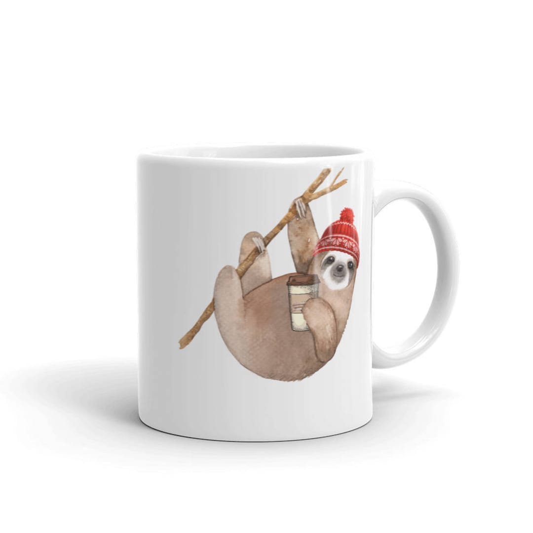 Sloth Coffee Mug | Sloth Mug | Christmas Coffee Mug | Sloth Coffee Cup ...