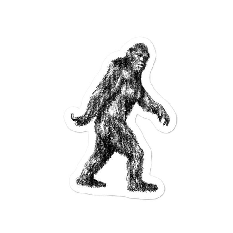 Bigfoot Hand Drawn Vinyl Sticker | Bigfoot Car Sticker | Bigfoot Bumper ...
