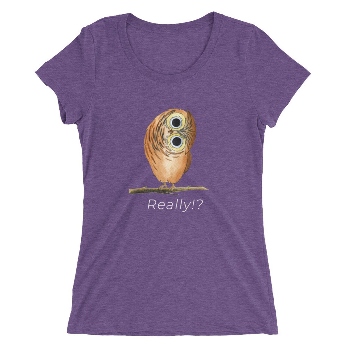 Owl Really T-shirt for Women Premium Tri-blend Form Fitted T-shirt - Etsy