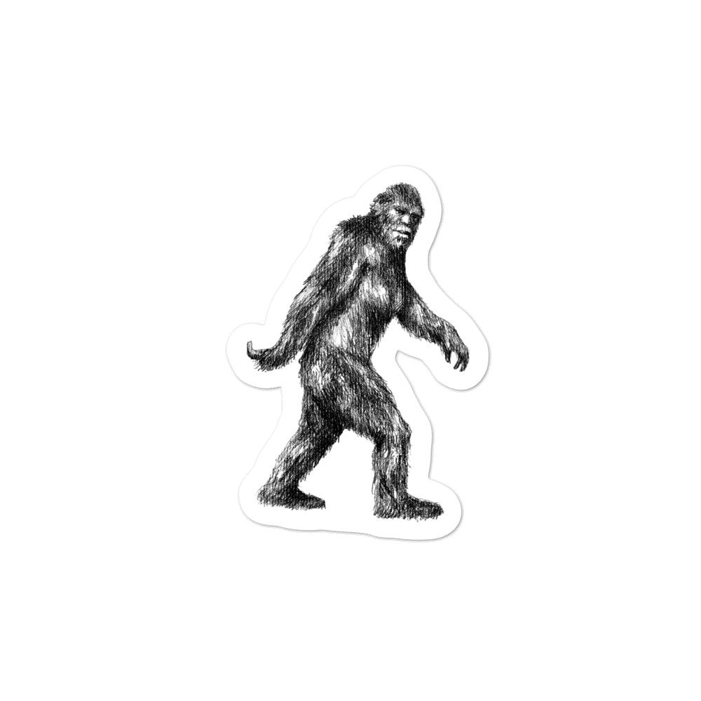 Bigfoot Hand Drawn Vinyl Sticker / Bigfoot Car Sticker / Bigfoot Bumper ...