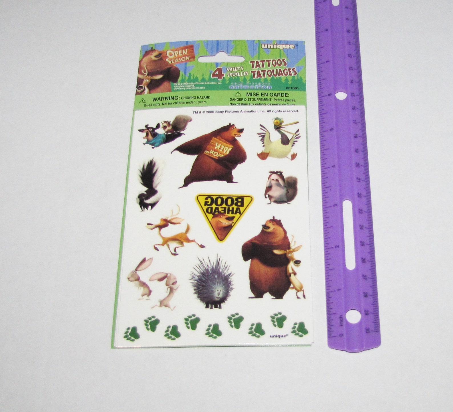 Open Season Temporary Tattoos Party Favor 21081 4 Sheets per | Etsy