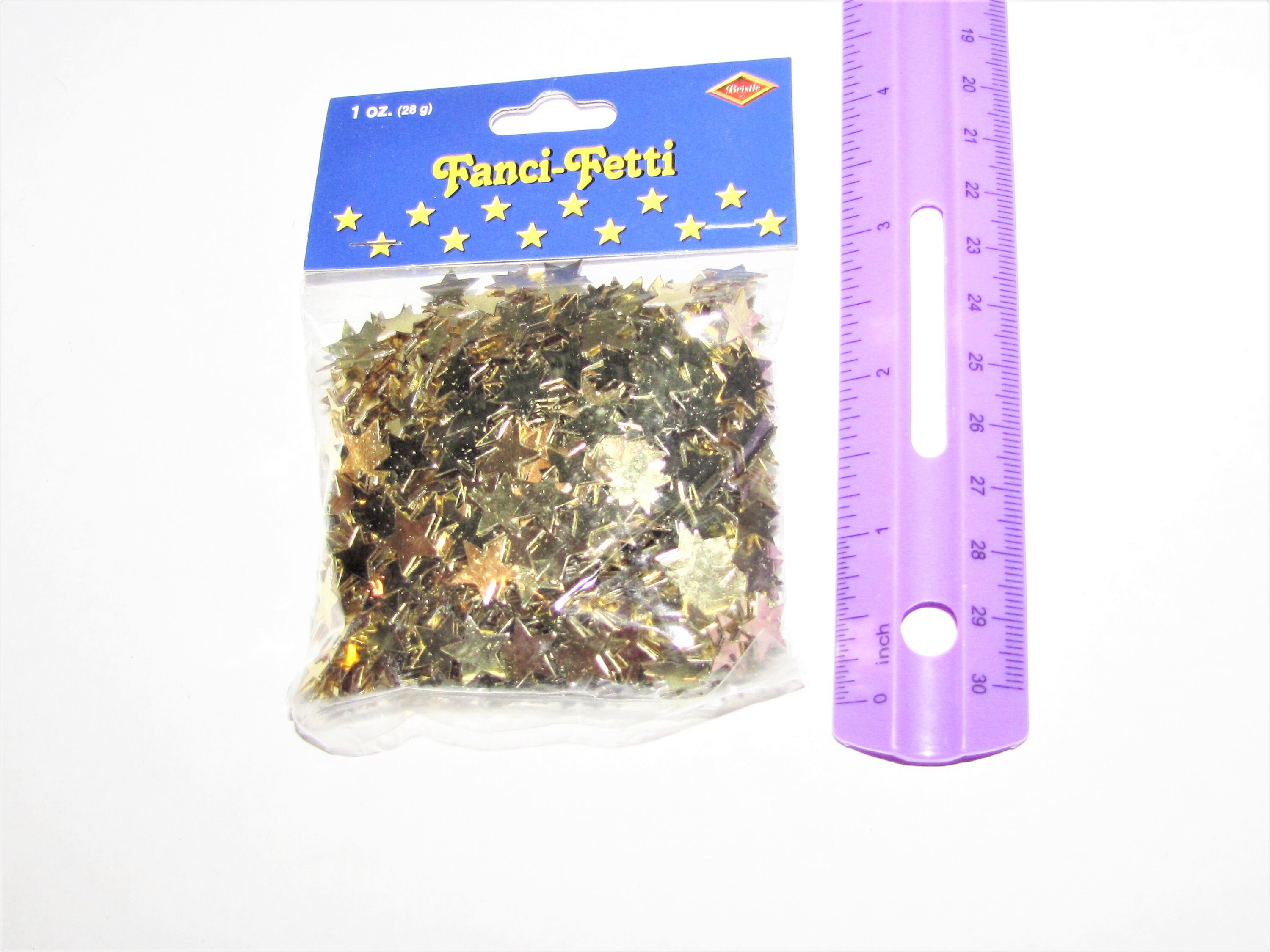 Gold Metallic Confetti Each pkg 1 oz Circles Stars or | Etsy