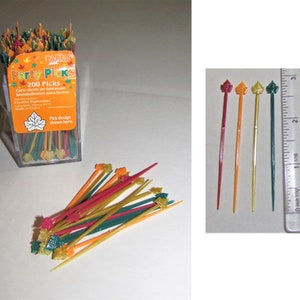 Boxed Maple Leafs Picks Hor D'oeuvres Picks, Autumn Plastic Party Picks ...