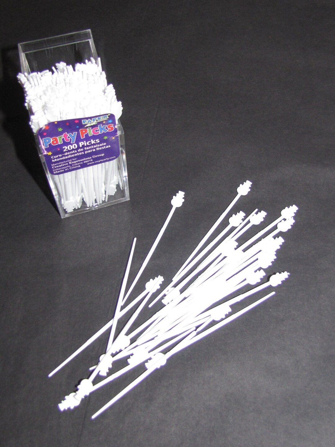 Boxed Snowmen Picks Hor D'oeuvres Picks 060218, 200/bx, White Snowman ...