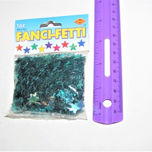 Light Blue Metallic Confetti Each Pkg 1 Oz Circles Stars or - Etsy