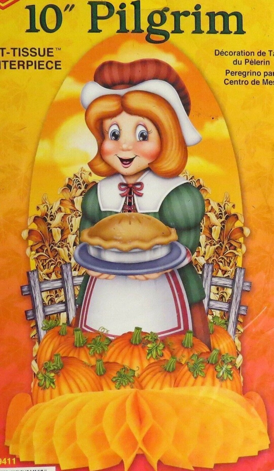 Girl Pilgrim Centerpiece 99411g 1/pk 10 Inch Thanksgiving - Etsy