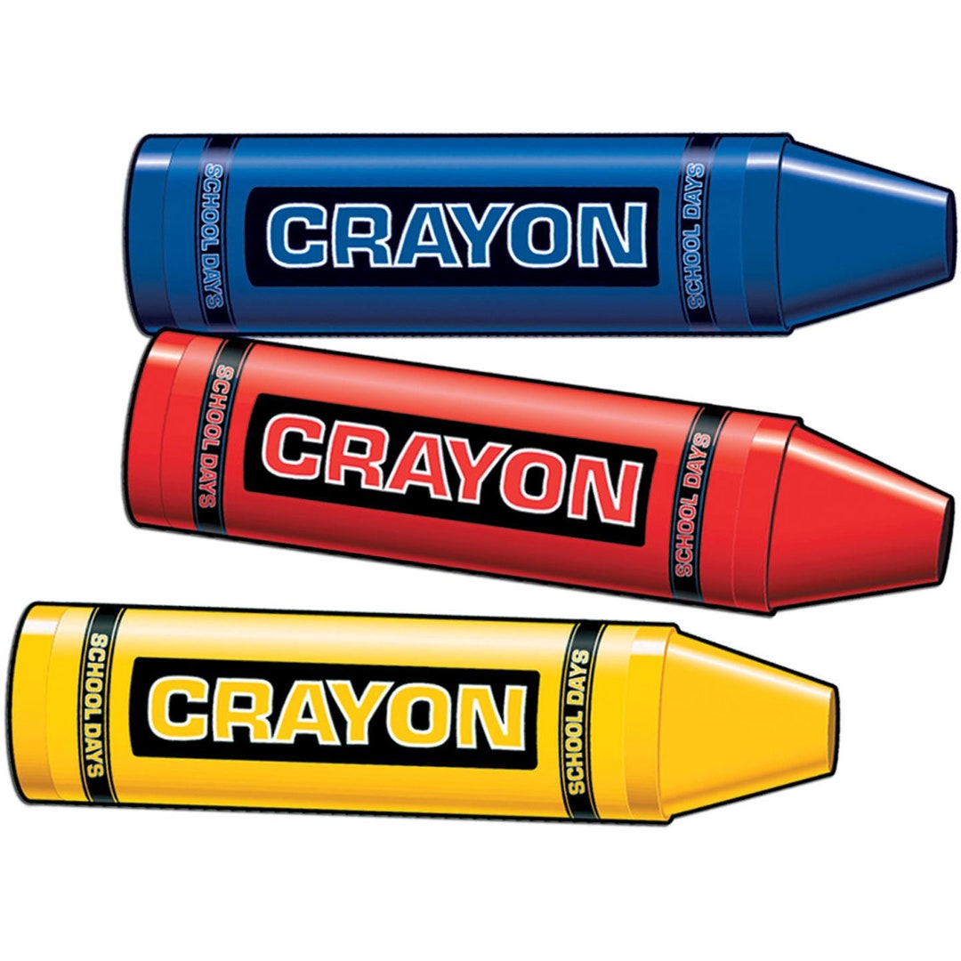 Crayon Cutouts, 3/pk 55891, 24-inch - Etsy