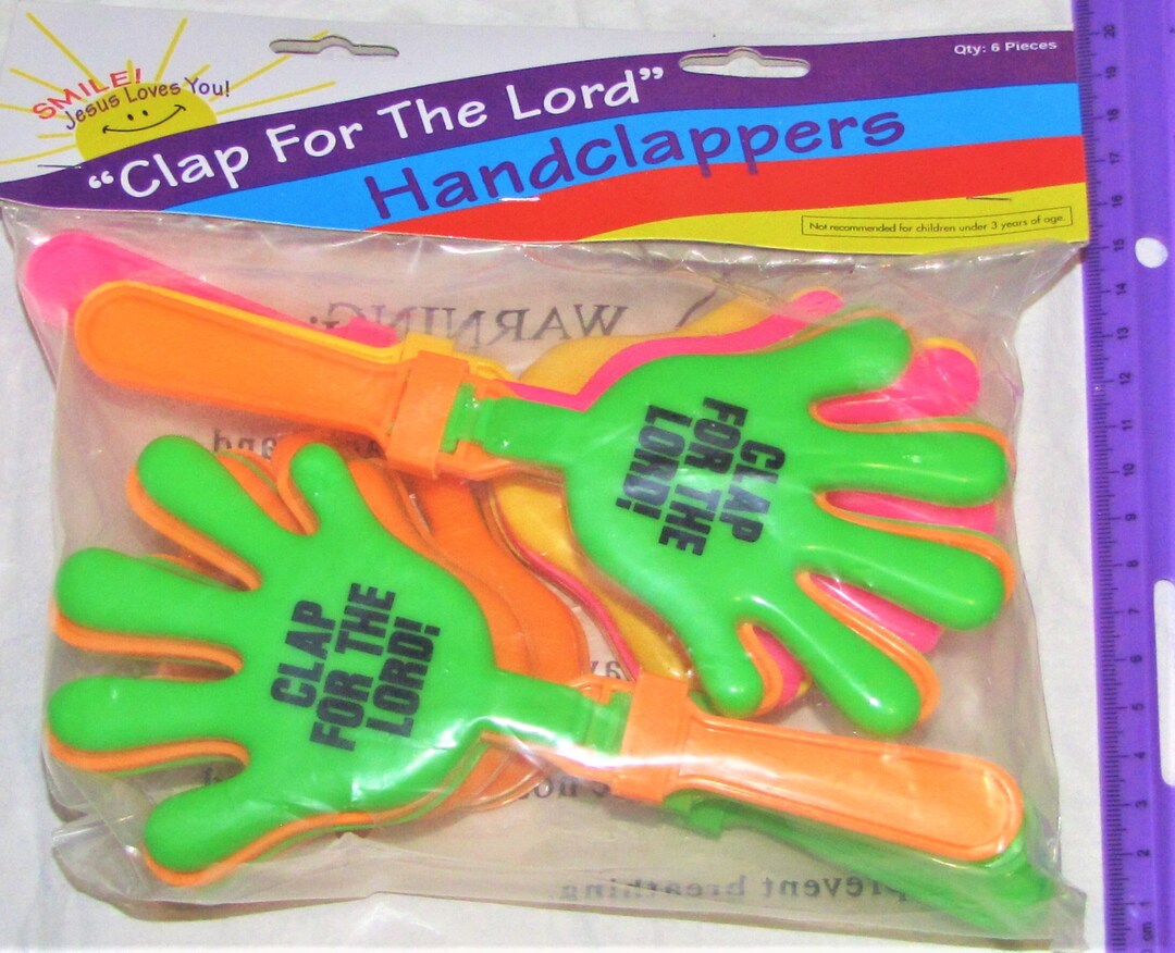 Clap for the Lord Hand Clappers 391094p, 6/pk, Plastic Noisemaker ...
