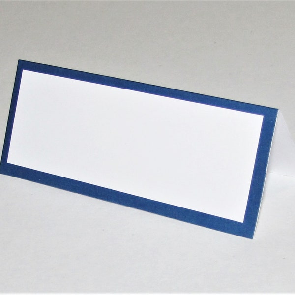 Blue Border Place Cards - Etsy
