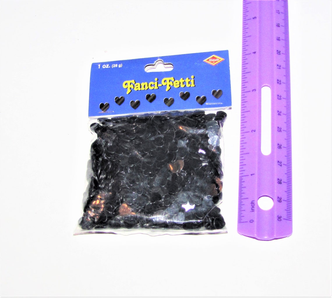 Black Metallic Confetti Each Pkg 1 Oz Black Stars Confetti | Etsy