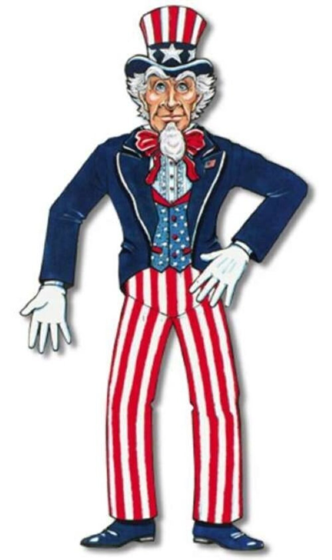 1995 Beistle, Jointed Uncle Sam Cutout #55675, 1/pkg, 36 Inches ...